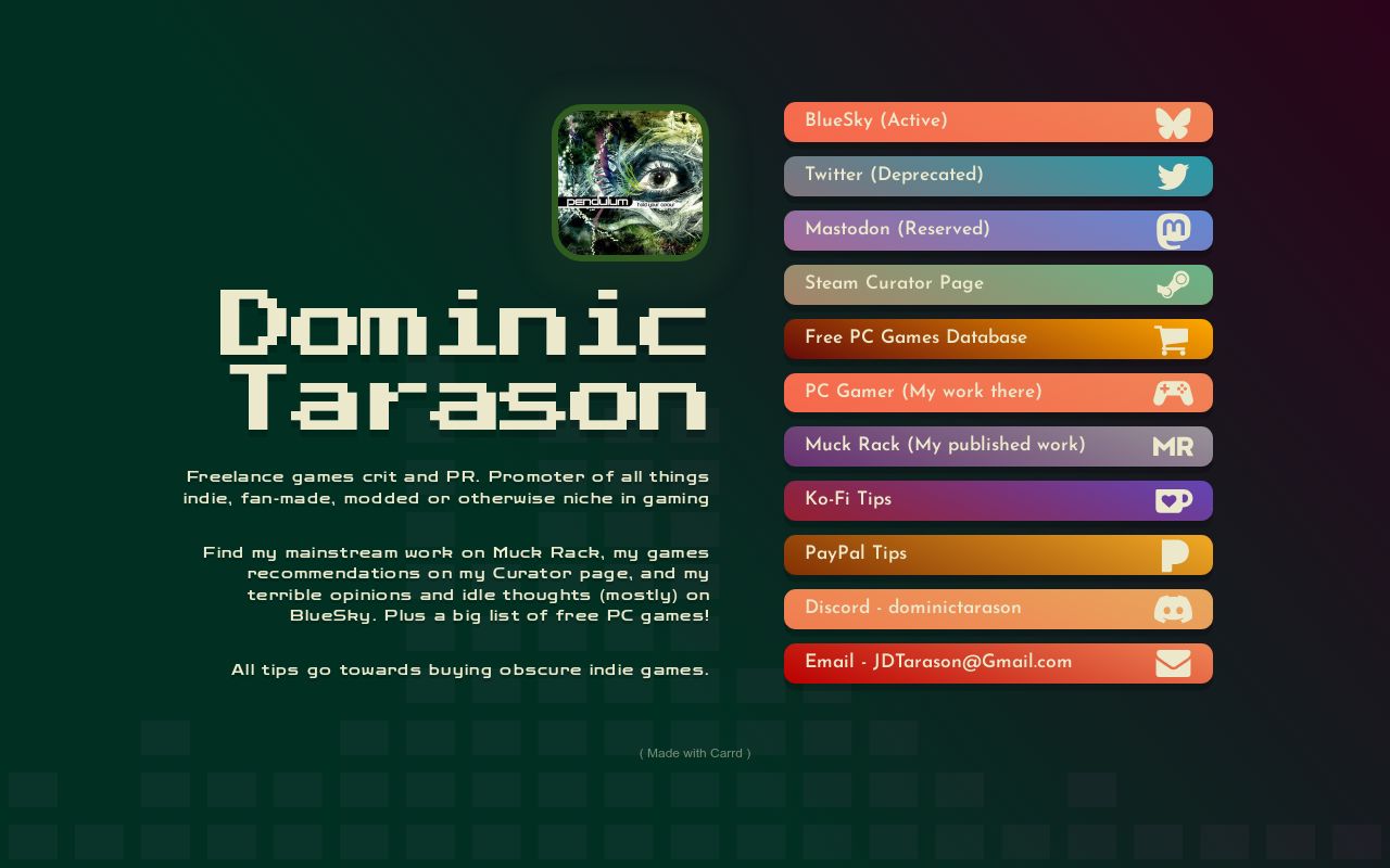 Dominic Tarason - Games Crit & PR